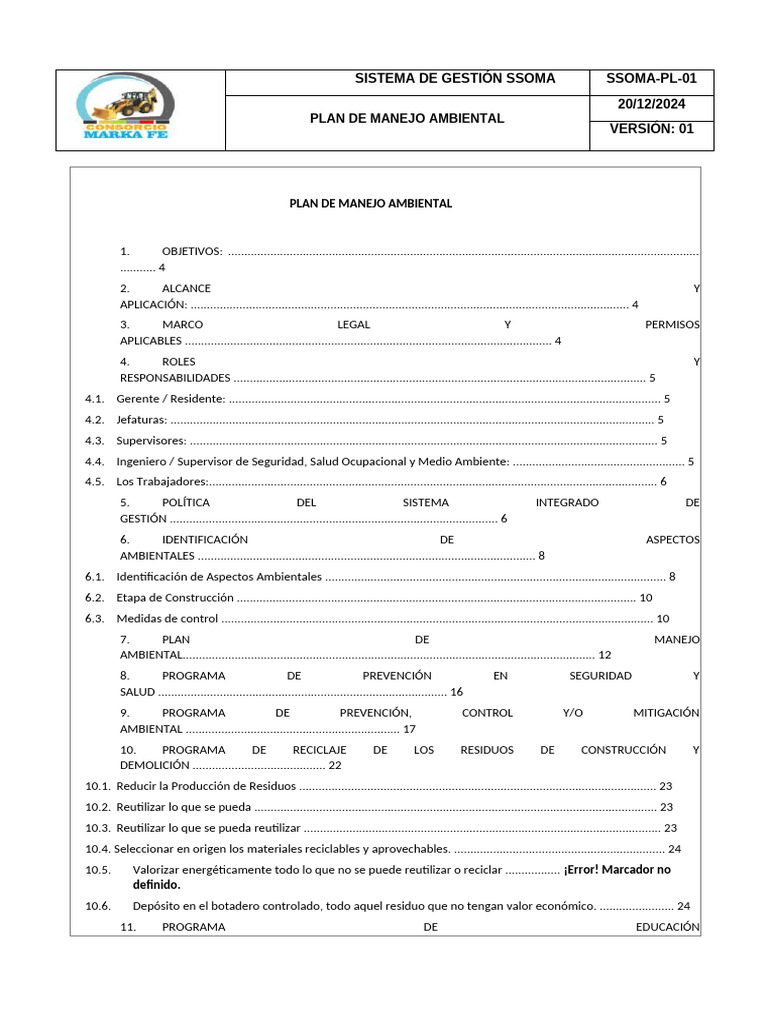PMA 2024 ori | PDF | Residuos | Agua