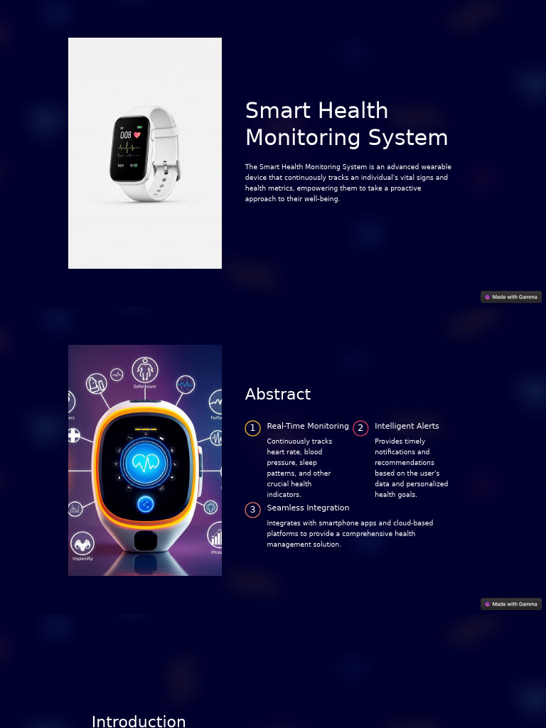 Smart Health Monitoring System | PDF | Wearable Technology | Data