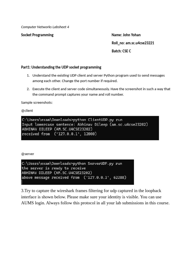 Computer Networks Labsheet 4 (23202) | PDF | Networking | Internet & Web