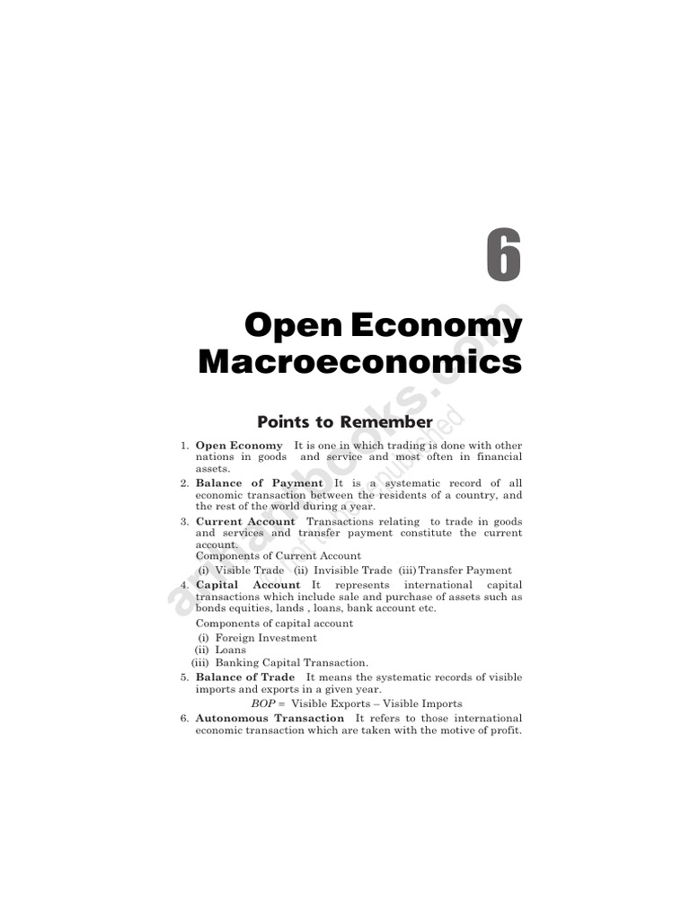Chap 6 Openeconomymacroeconomicsxiieconomicsbncertsol | PDF | Balance ...