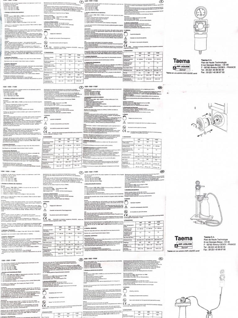 Taema VSB Pressure Regulator | PDF