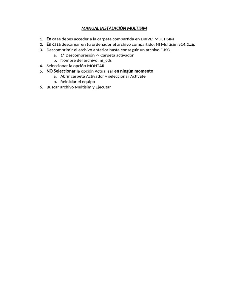 Guía de Instalación de Multisim 14.2 | PDF