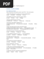 Word Processing Exam Paper | PDF | Microsoft Word | Word Processor