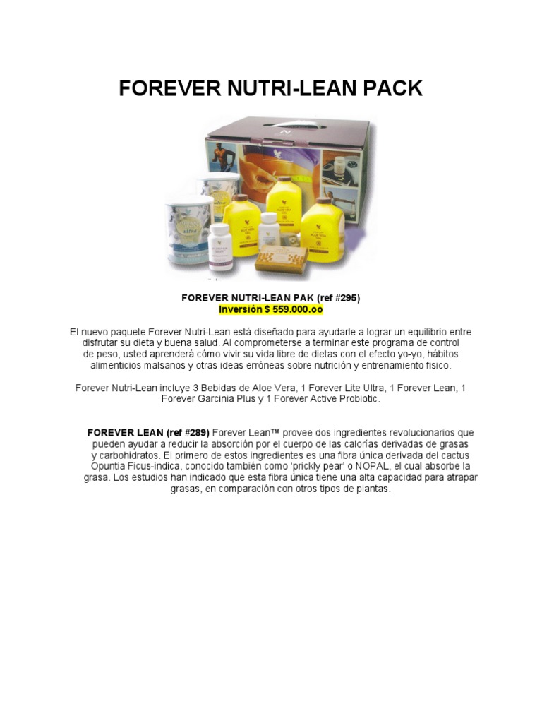 Nutri Lean Pack Disfrute de Su Dieta y Goce de Buena Salud | PDF ...