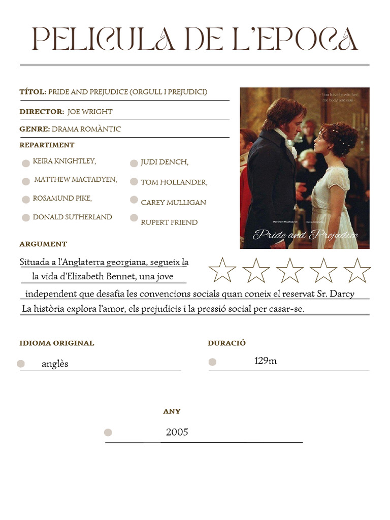 White Simple Movie Review Template | PDF