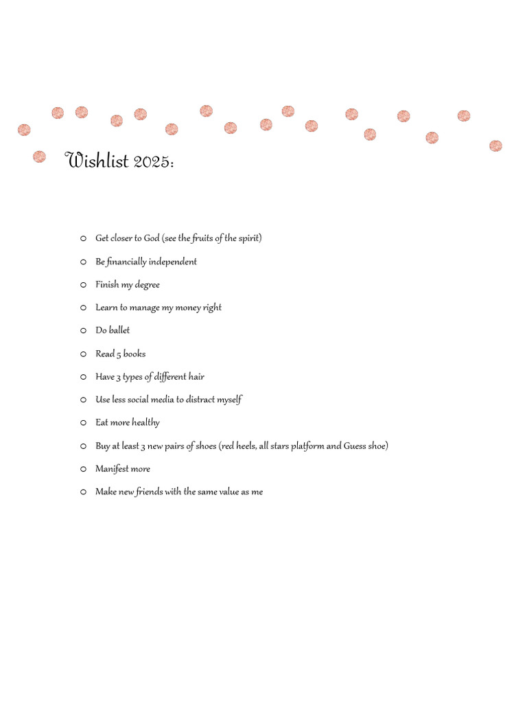 Wish List | PDF