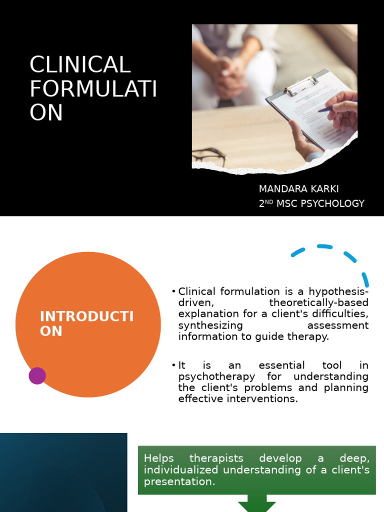 Importance of Clinical Formulation | PDF | Clinical Psychology ...