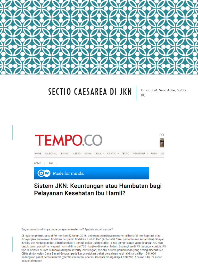 Sectio Caesaria Di Era JKN | PDF | Caesarean Section | Childbirth