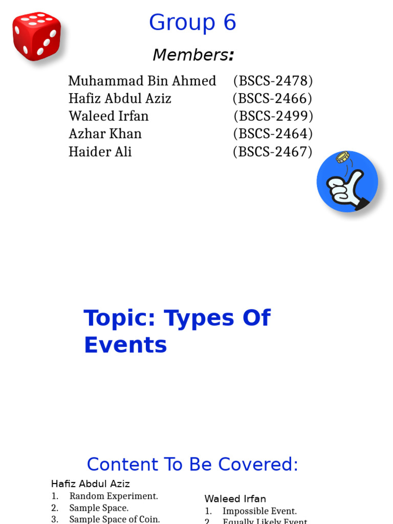 Types of Event in Statistics | PDF | Probability And Statistics ...
