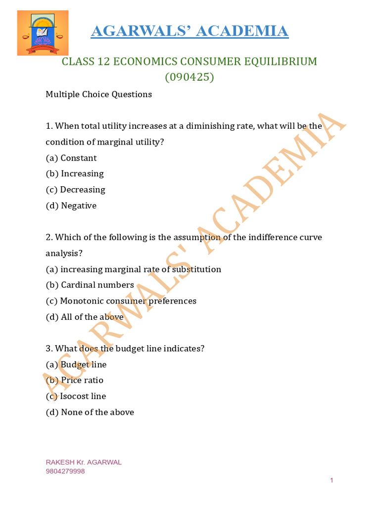 Ordinal Utility Theory Overview | PDF | Utility | Microeconomics