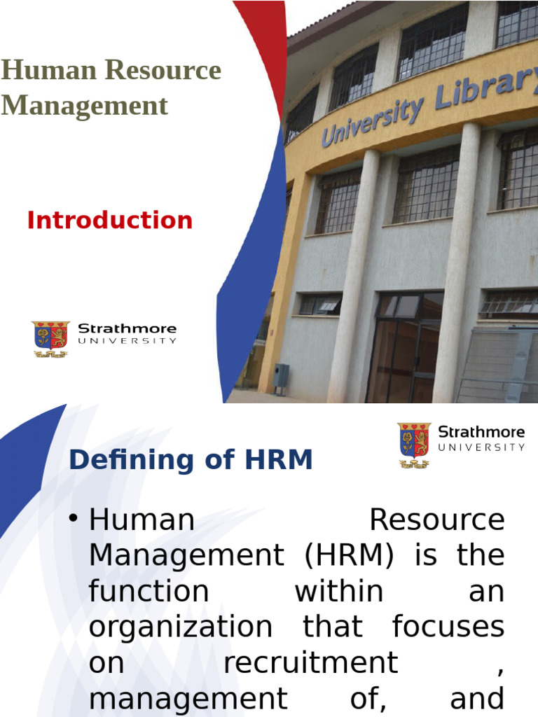 Topic 1 Introduction To HRM | PDF | Human Resource Management | Human ...