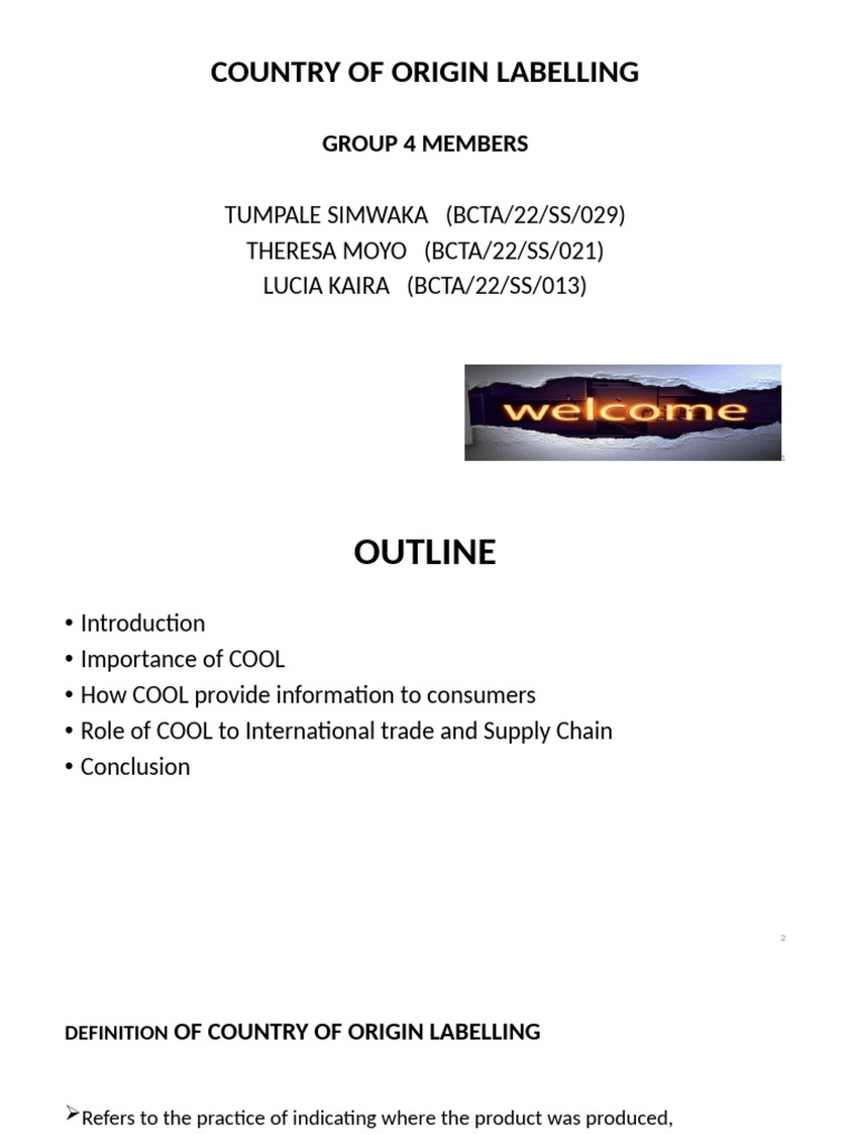 Importance of Country of Origin Labelling | PDF | Supply Chain | Business