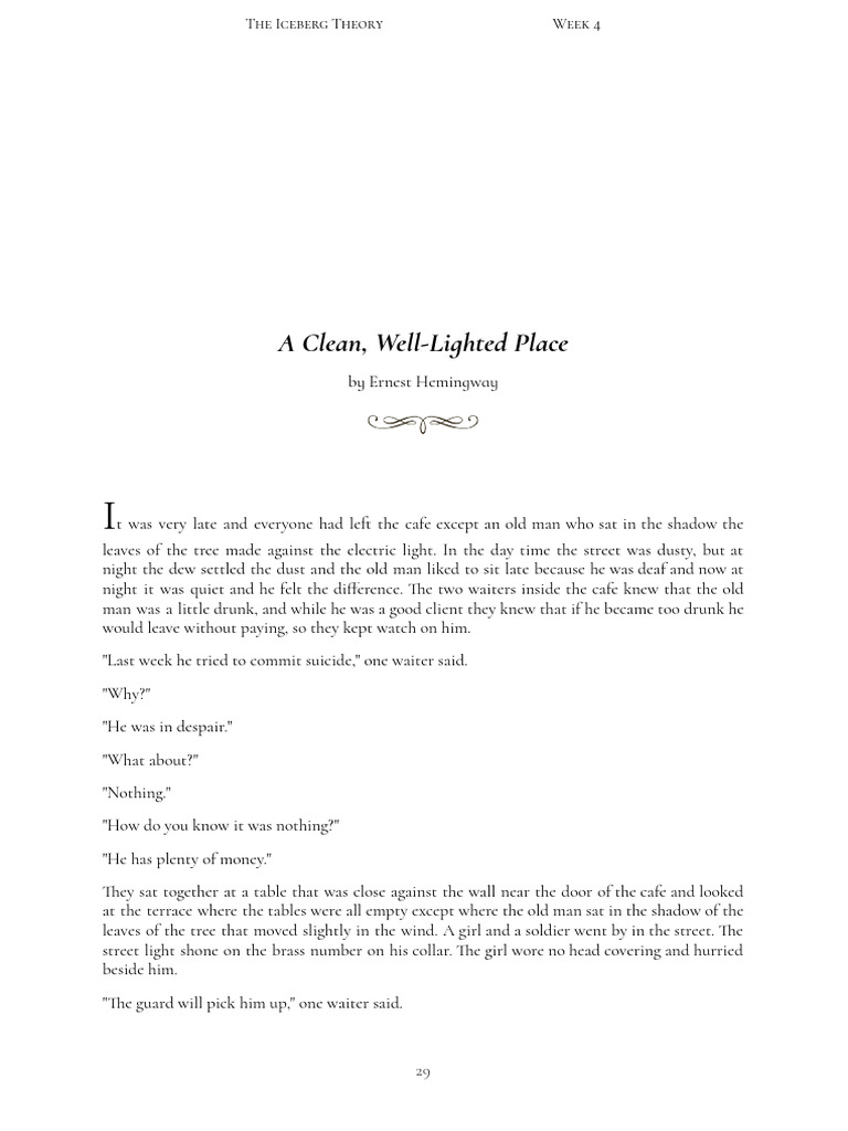 A Clean, Well Lighted Place | PDF