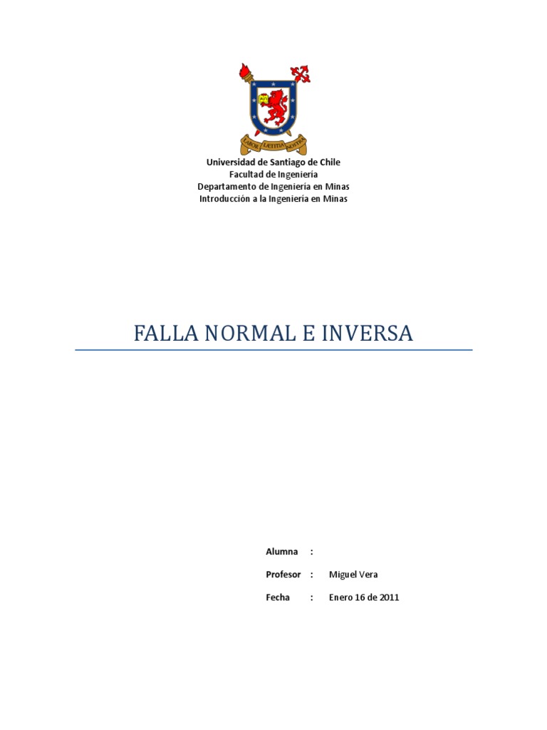 Fallas Normales e Inversas | PDF | Falla (geología) | Geología