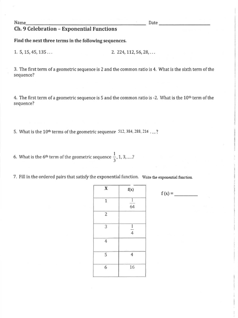 Algbera Exponential Equations | PDF