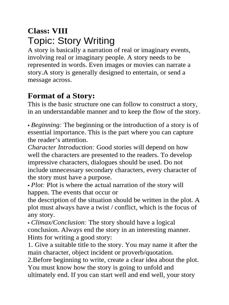 Story Writing | PDF