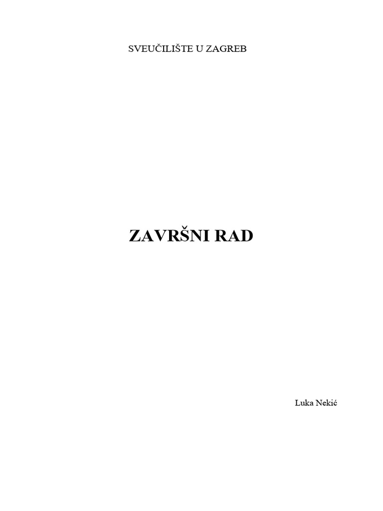 Nekic 2017 Zavrsni Preddiplomski | PDF