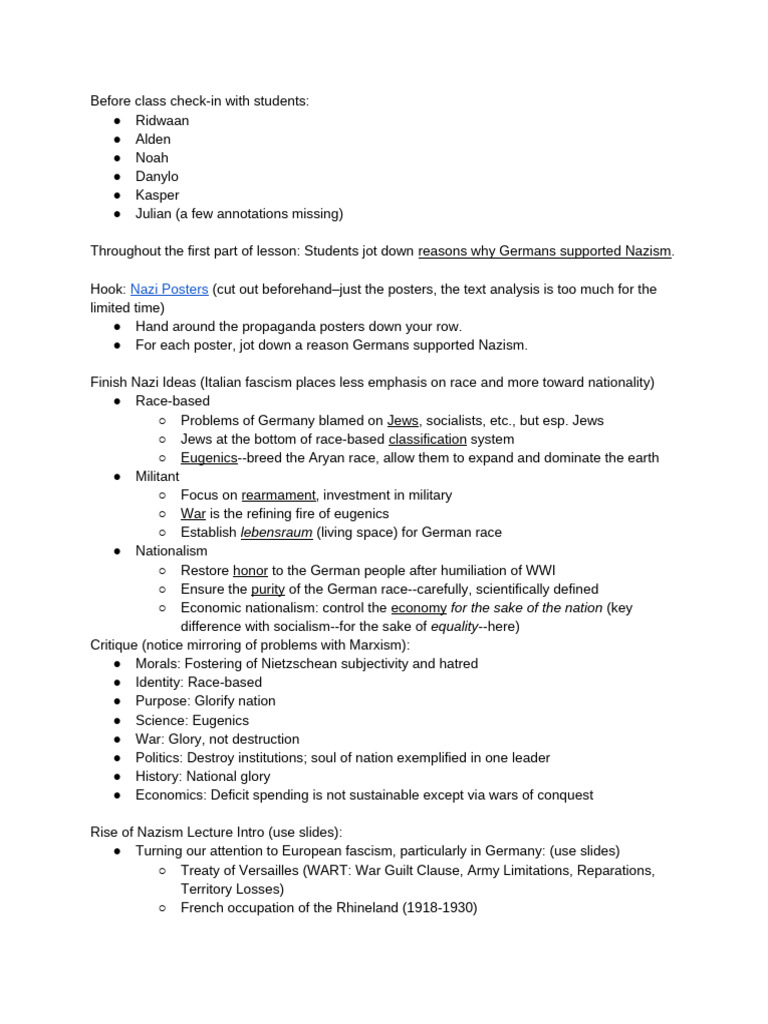 9-23 Tuesday - Nazism in Practice | PDF | Nazism | Nazi Germany
