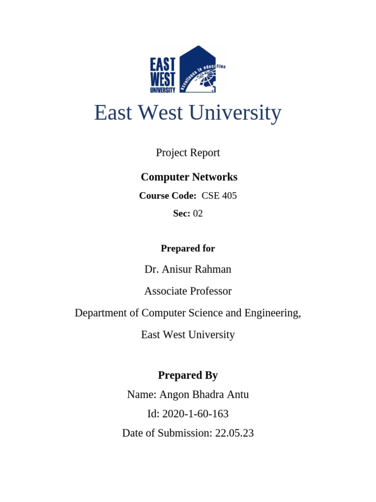 405 Project Report0 | PDF | Computer Network | Router (Computing)