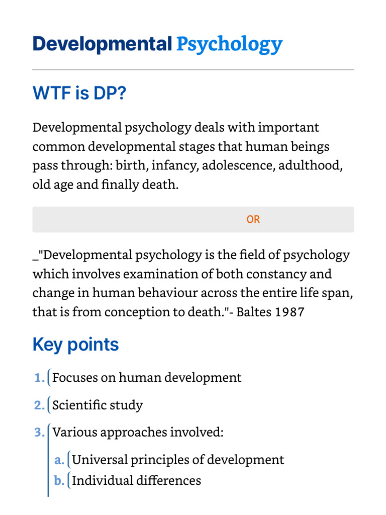 Developmental Psychology 1 | PDF