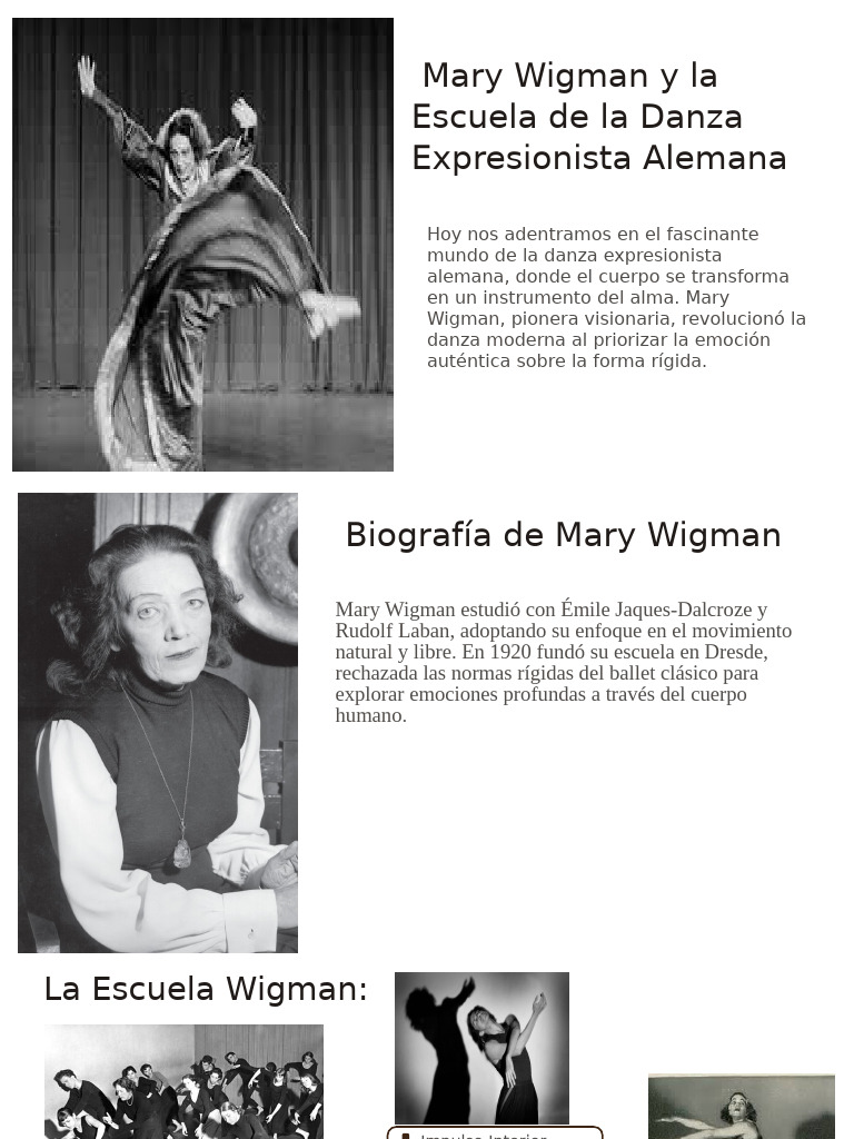 Mary Wigman y La Escuela de La Danza Expresionista Alemana | PDF ...