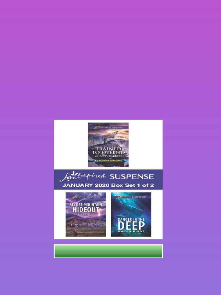 Harlequin Love Inspired Suspense January 2020box Set 1 Of 2 Christy ...