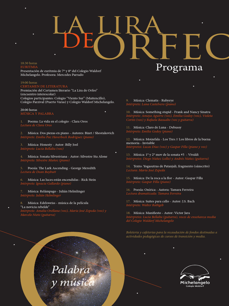 Certamen Literario y Música en Waldorf | PDF | Musicología | Las artes ...