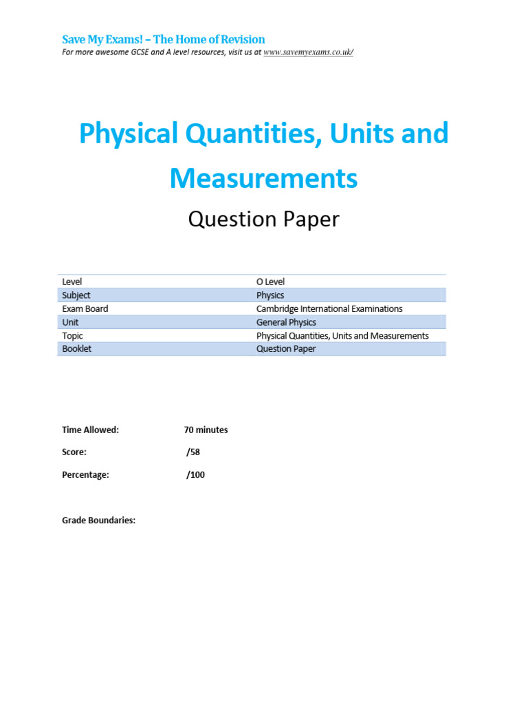 Physical Quantities Units Measurements | PDF | Force | Euclidean Vector