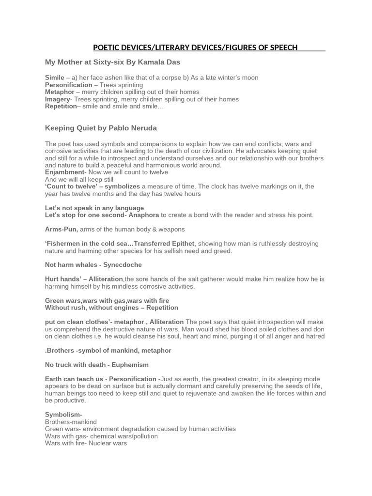Gd 12 Poetic Devices | PDF