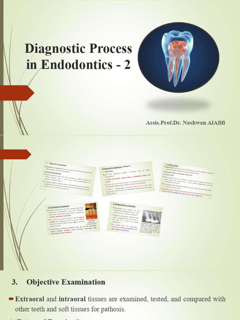 Diagnostic Process in Endodontics - 2 | PDF | Dentistry Branches | Medical Specialties