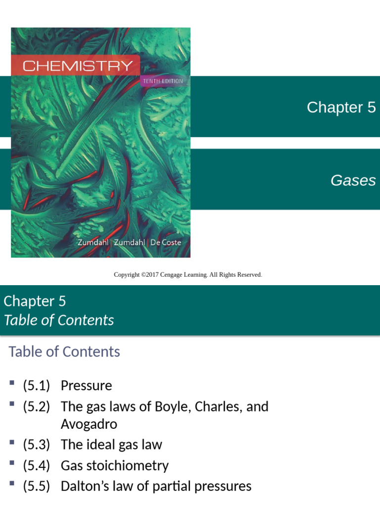 CH 5 ZZD 10th Ed PP (Ap Chem) | PDF | Gases | Stoichiometry