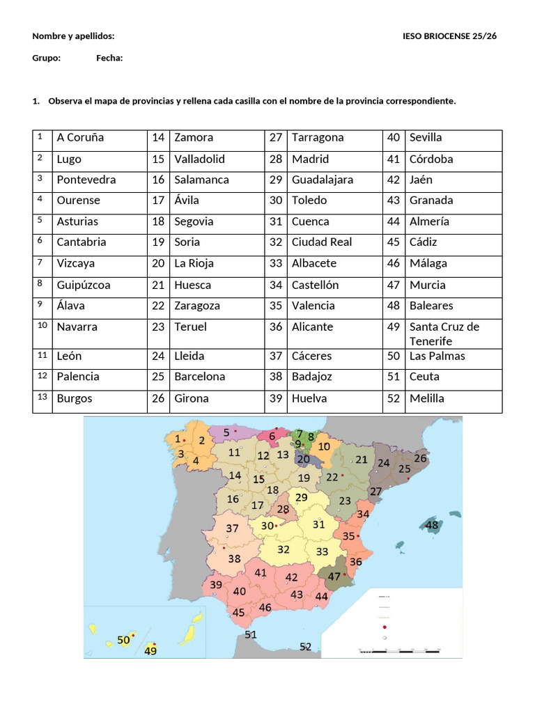 Mapa de Provincias Resuelto | PDF