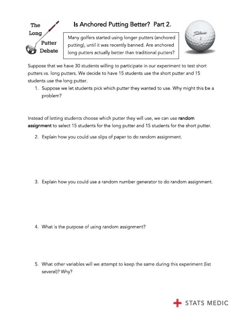 Day 10 - 1 - Experimental Design Activity | PDF
