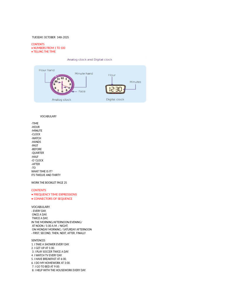 Daily Routines and Preferences Guide | PDF