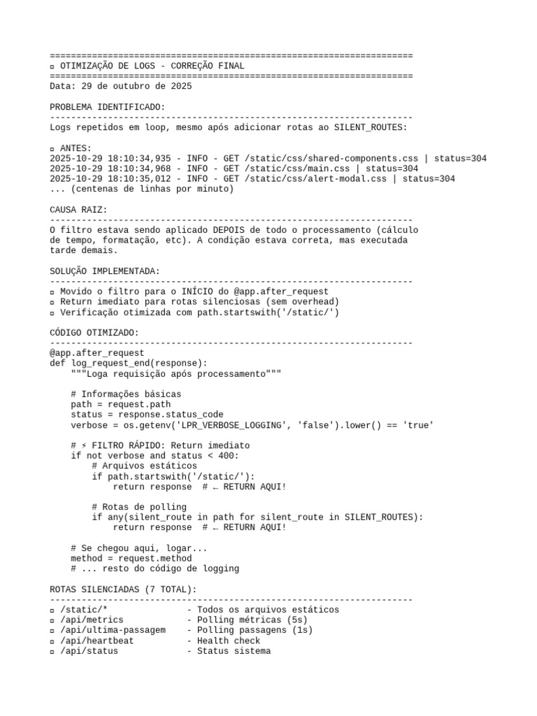 Correcao Logs Final | PDF | Informática | Engenharia de Software