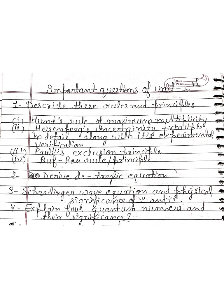 Important Questions Series | PDF