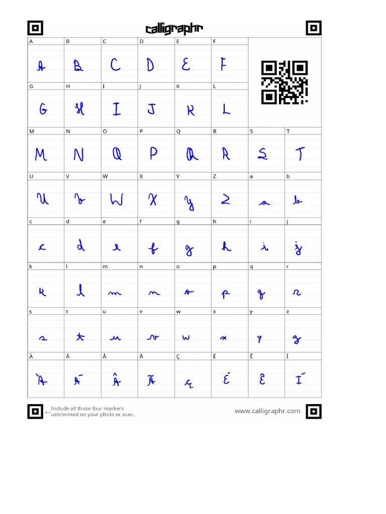 Calligraphr Template | PDF