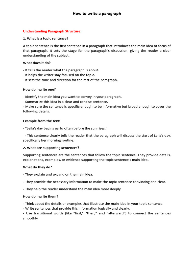 Mastering Paragraph Writing Techniques | PDF | Paragraph