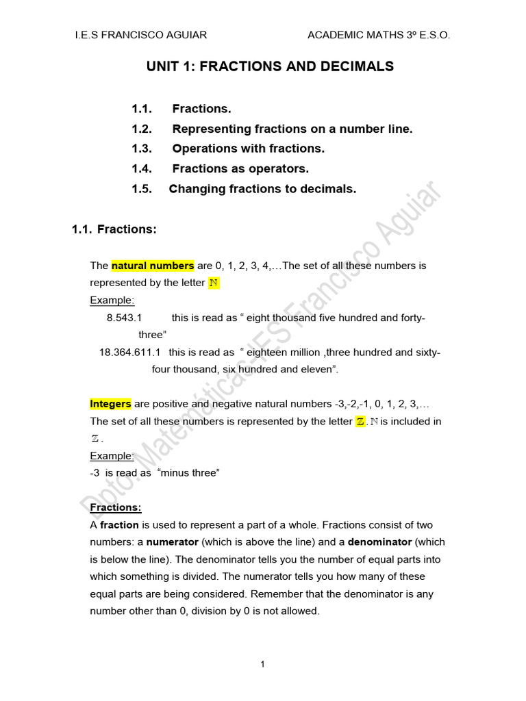 Fraction 1/3 and Terminating Decimals | PDF | Numbers | Decimal