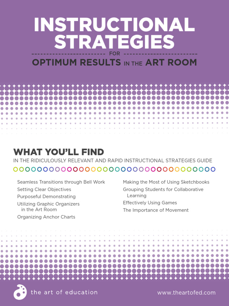 Art Room Instructional Strategies Guide | PDF | Teachers | Knowledge