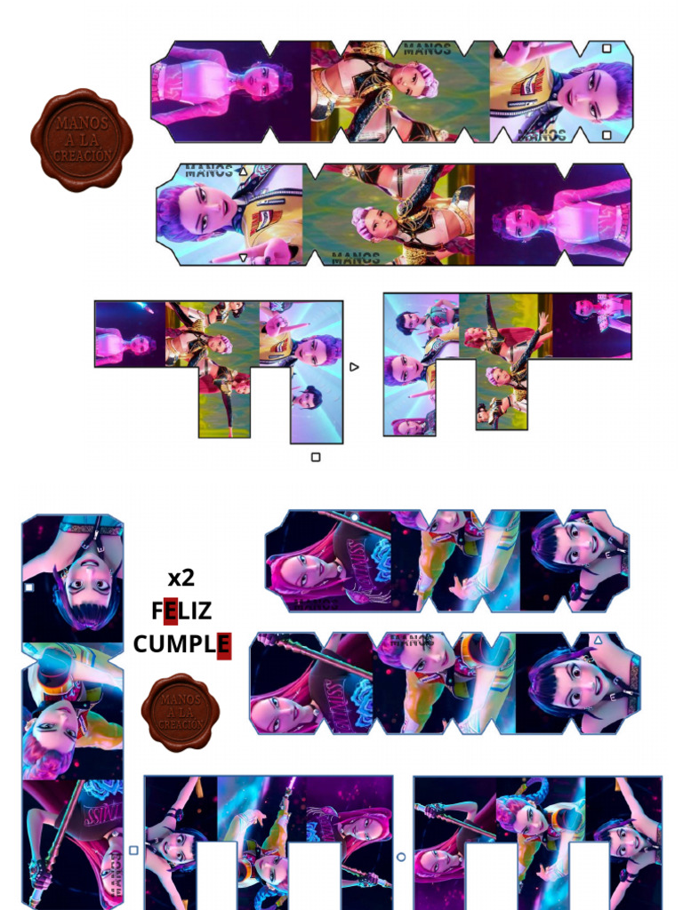 Letras 3d Huntrix | PDF