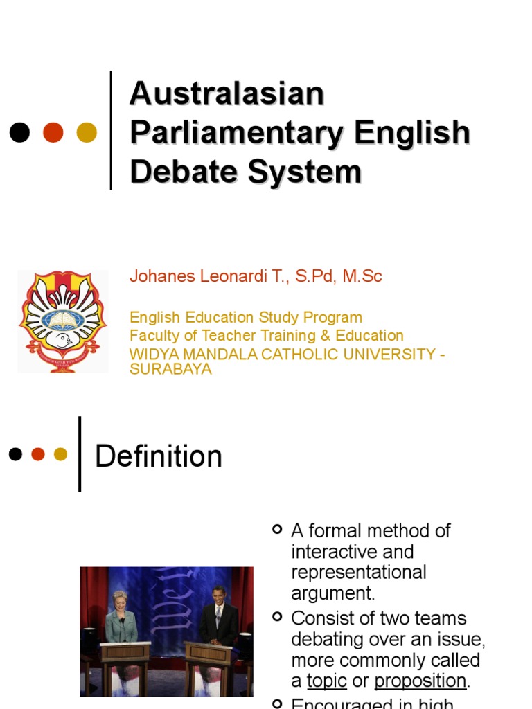 Austral Asian Parliamentary English Debate System | PDF | Argument ...