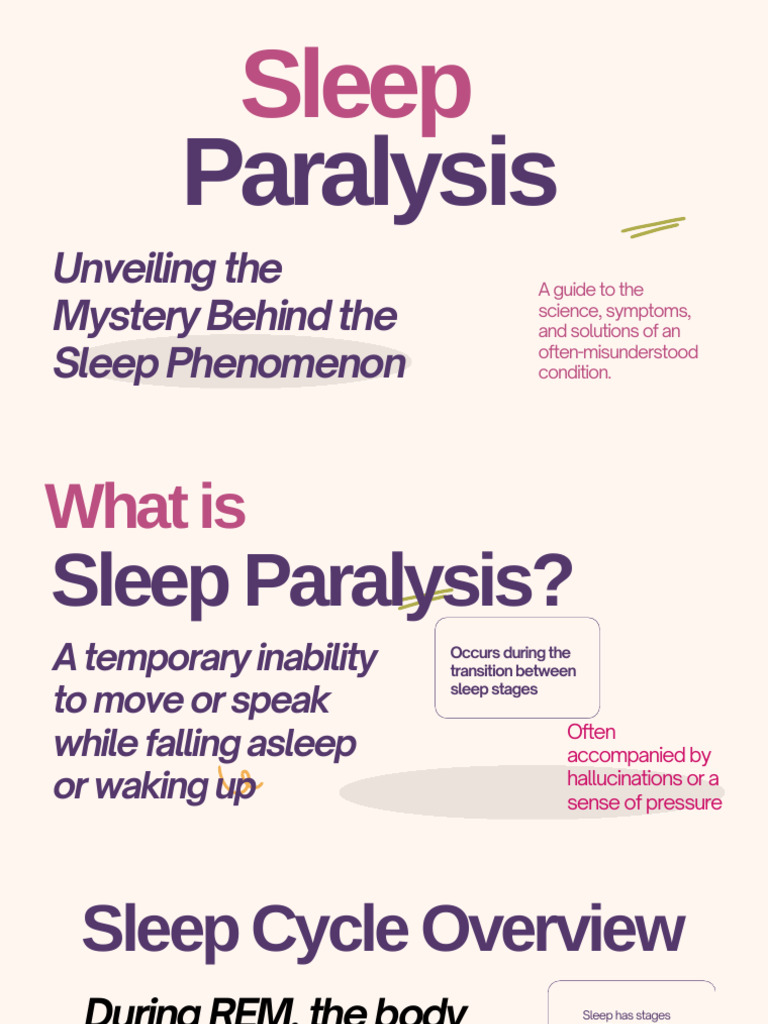 Understanding Sleep Paralysis: Causes & Solutions | PDF | Sleep | Rapid ...