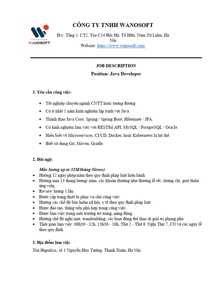 Onsite Java Developer | PDF