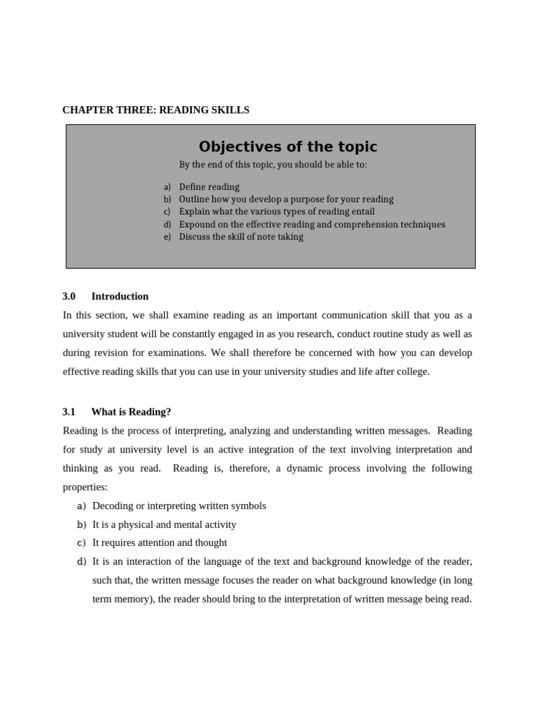 Effective and Efficient Reading Strategies | PDF | Reading ...