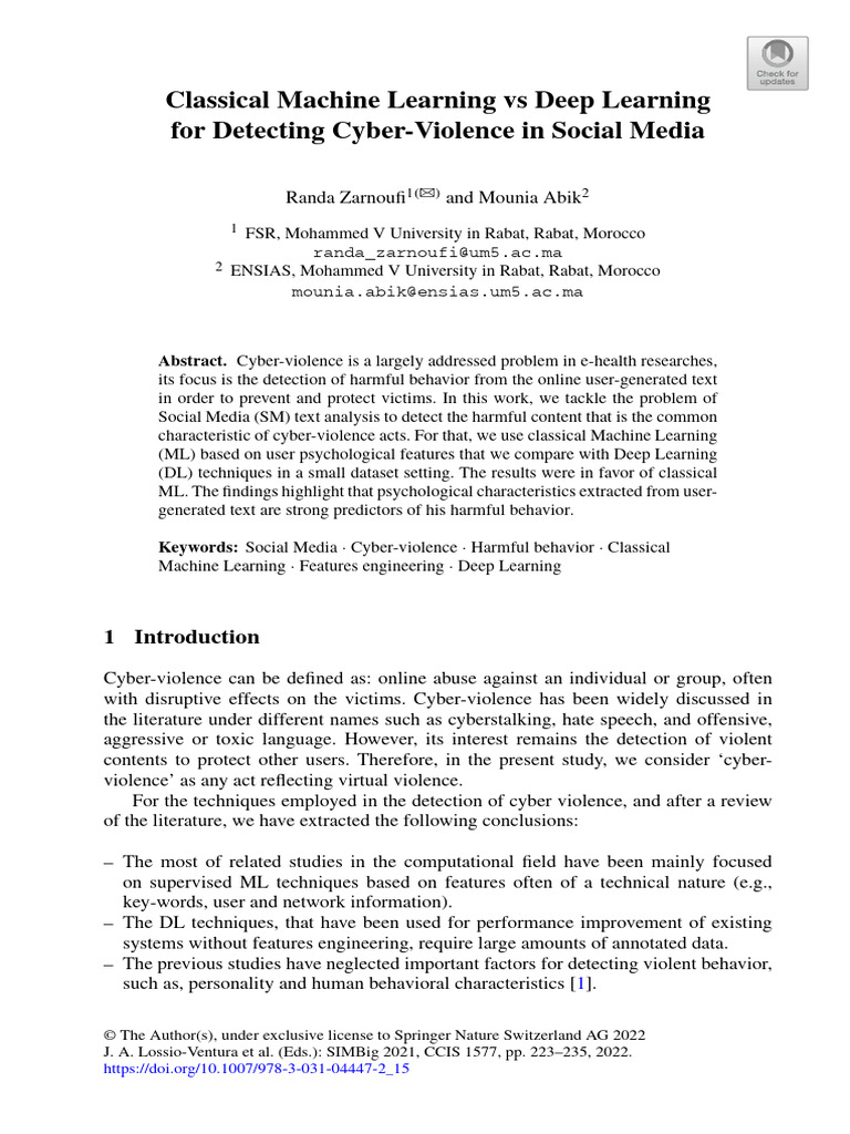 Classical Machine Learning Vs Deep Learning For Detecting Cyber ...
