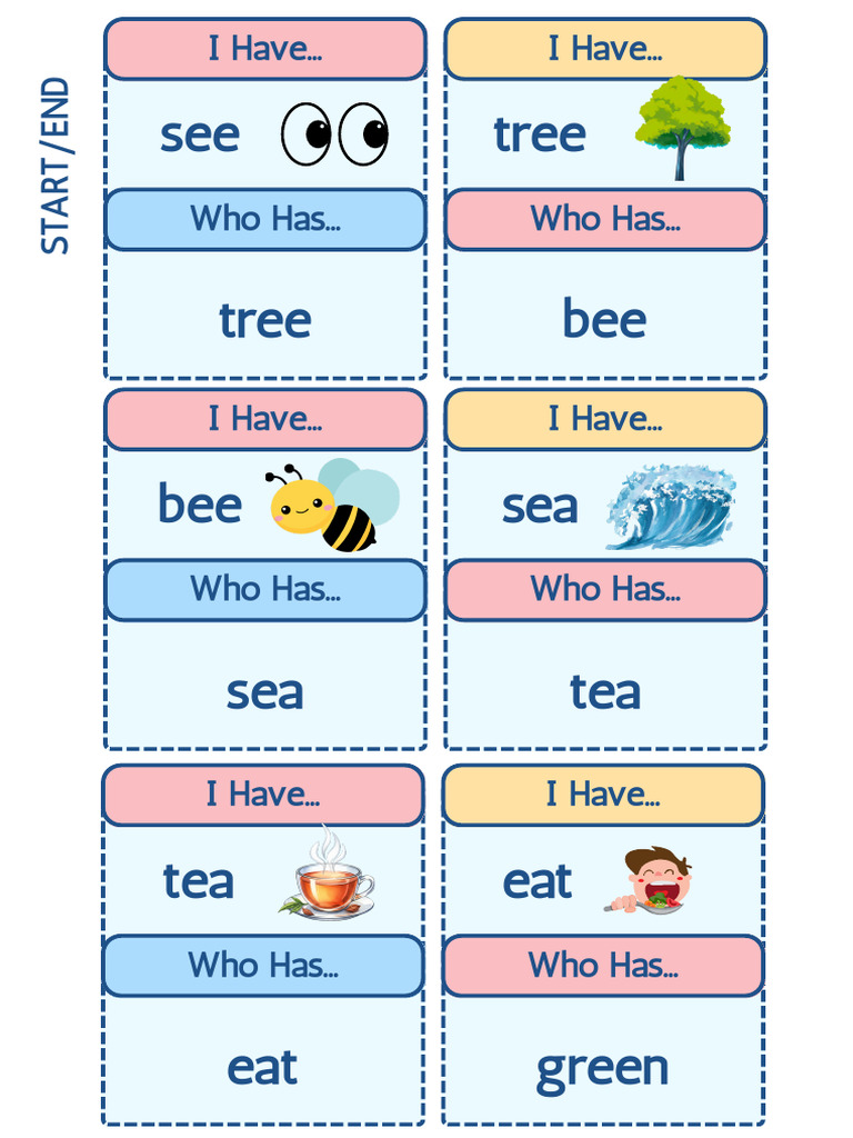 I Have Who Has Long e | PDF