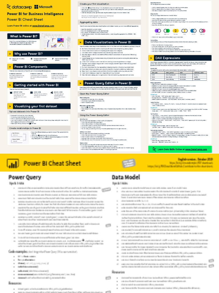 Power BI Guide: Visualizations & DAX Tips | PDF | Pie Chart | Data Analysis