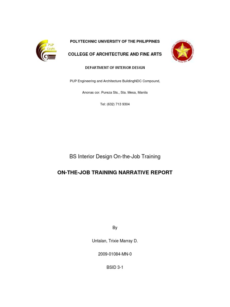 Ojt Final Report | PDF | Interior Design | Mentorship