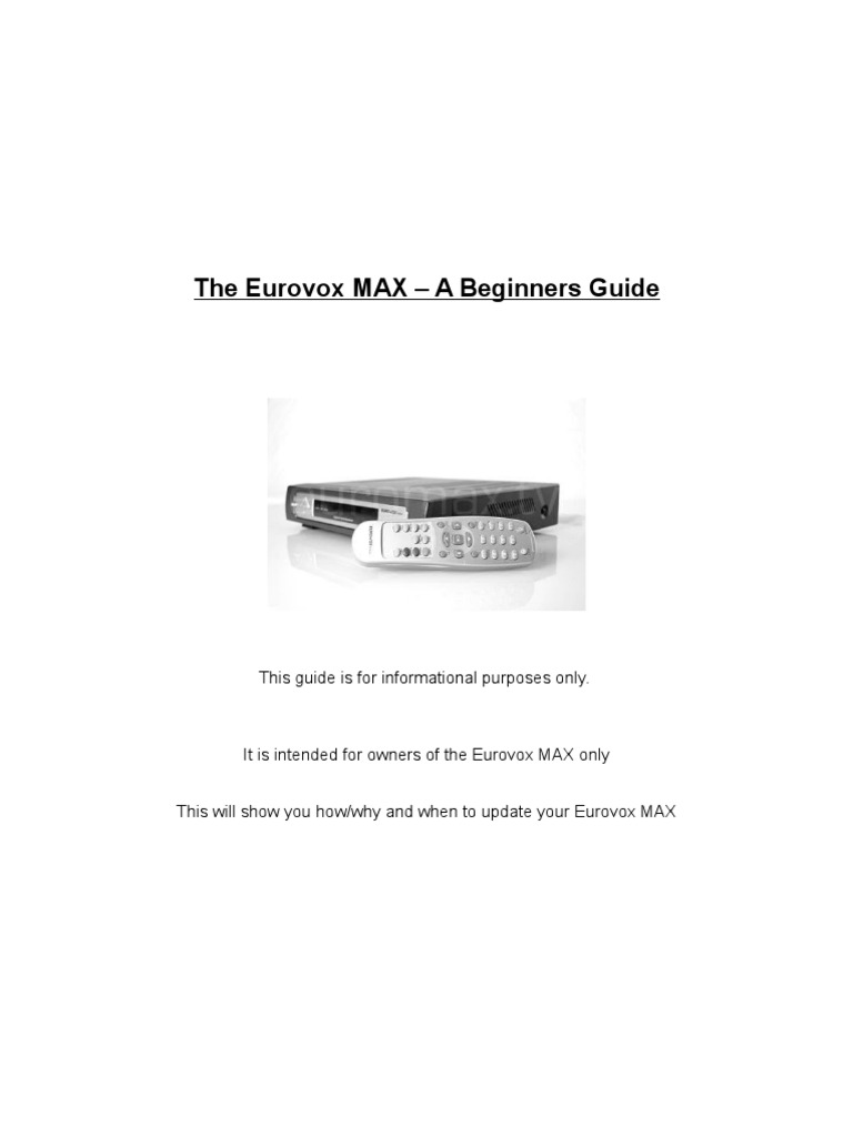 The Eurovox MAX - The Owners Guide | PDF | Personal Computers | Bbc